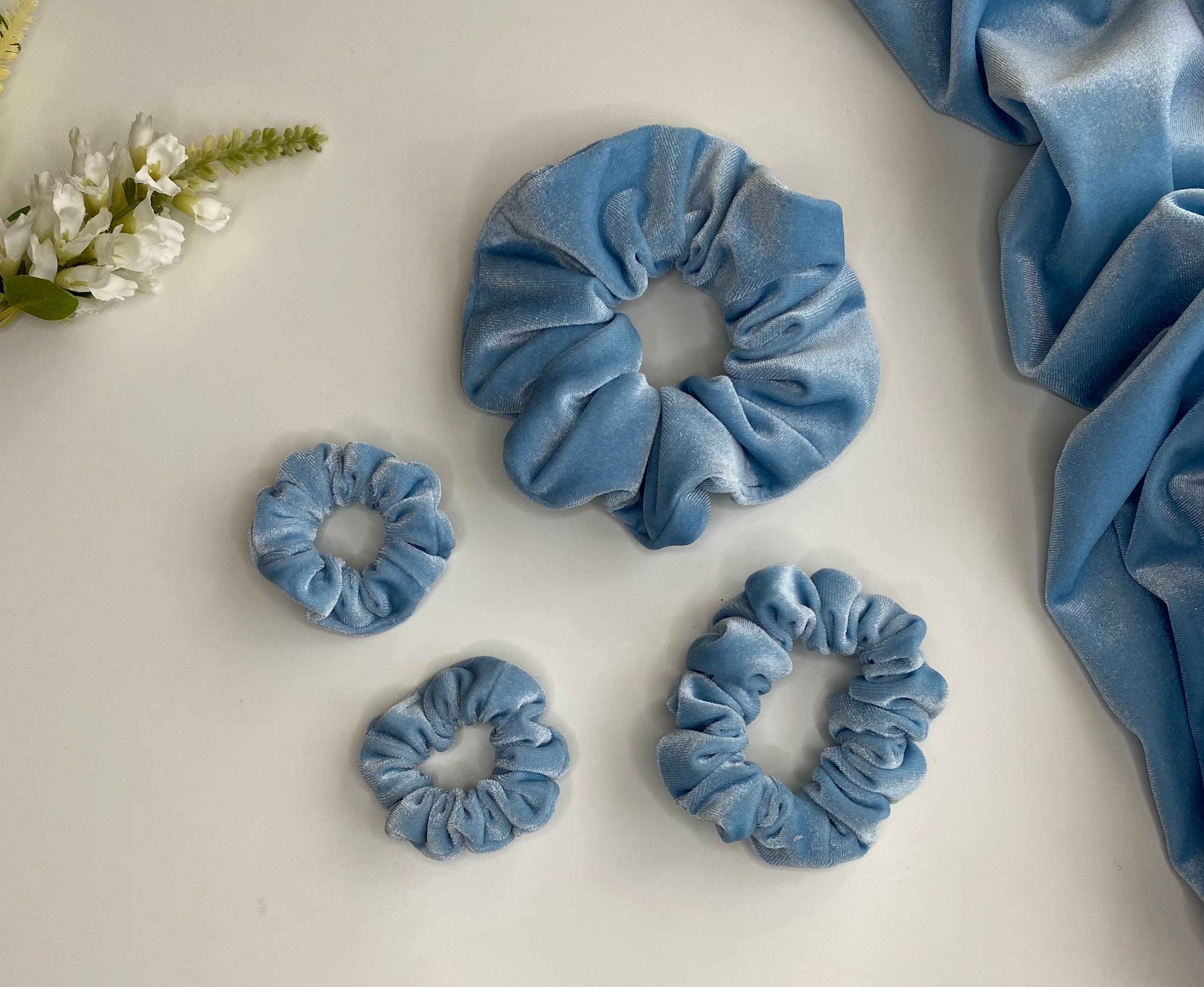 Blue Velvet Scrunchie Baby Blue Velvet Scrunchie Classic Scrunchie Midi ...
