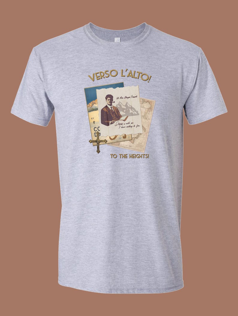 St Pier Giorgio Frassati Verso L'alto Catholic Graphic Tee - Etsy