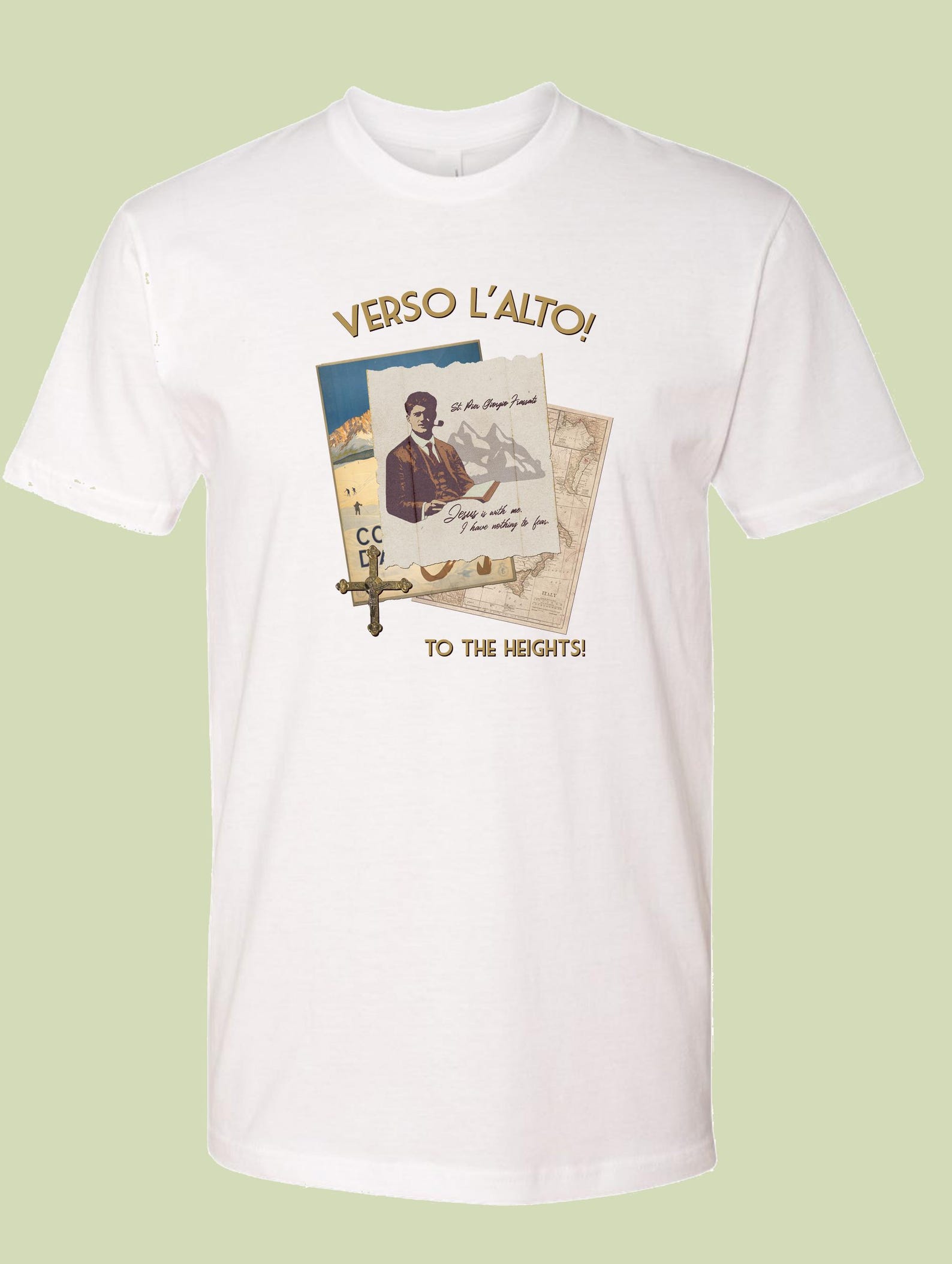 St Pier Giorgio Frassati Verso L'alto Catholic Graphic Tee - Etsy
