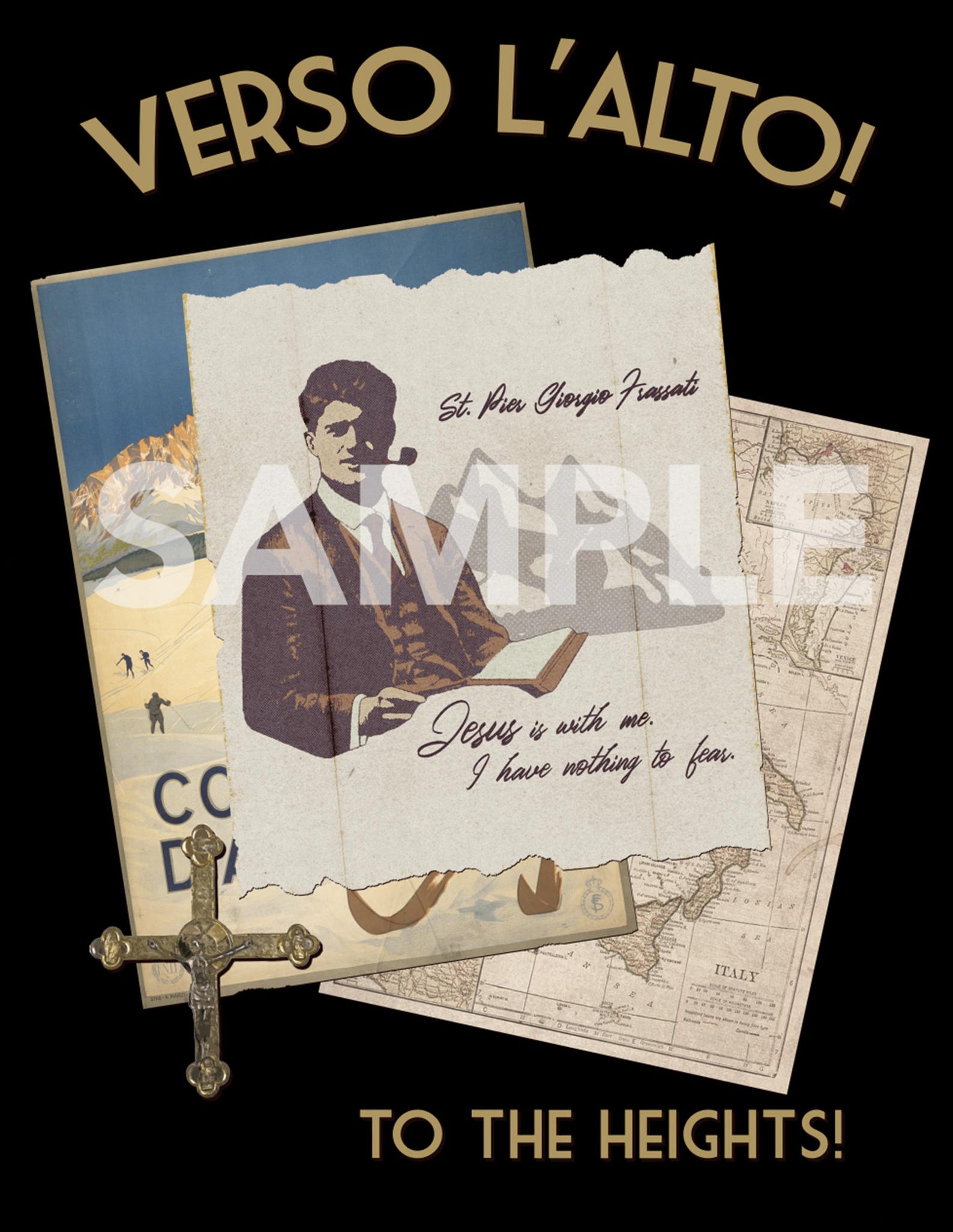 St Pier Giorgio Frassati Verso L'alto Catholic Graphic Tee - Etsy