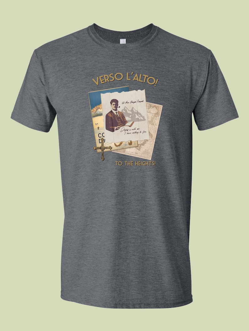 St Pier Giorgio Frassati Verso L'alto Catholic Graphic Tee - Etsy