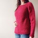 Knitting Pattern in Spanish, Handmade Two-needle Knitted Raglan Sweater ...