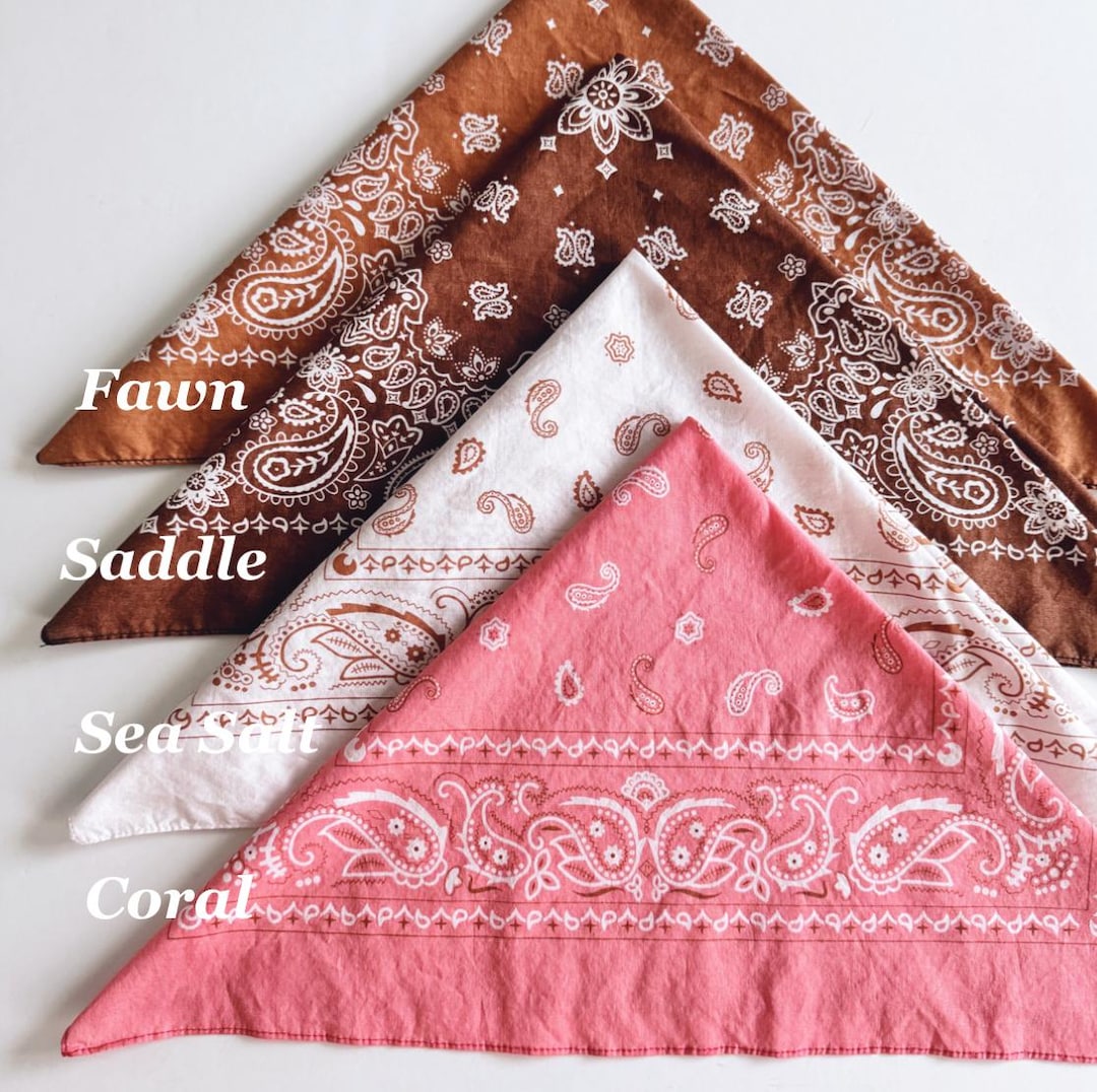 Bandana Sunbleached Cotton Paisley - Festivals - Bachelorette/ Bridal ...