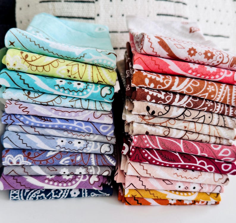 Bandana Sunbleachedcotton Paisley - Festivals - Bachelorette/ Bridal ...