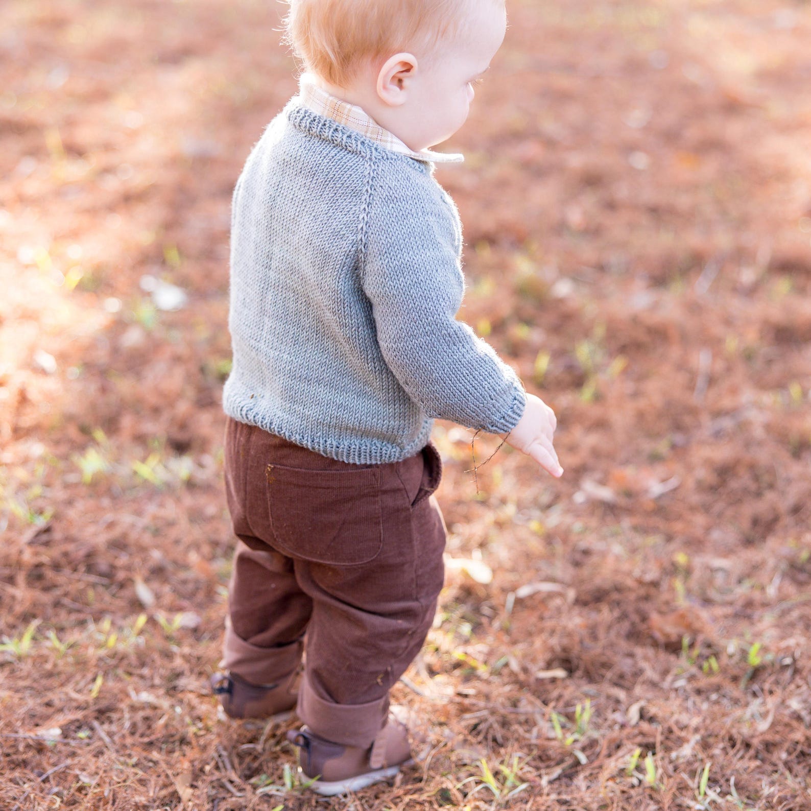 100% Merino Wool Knit Crew Neck Baby Sweater, Handmade, Infant Gender ...