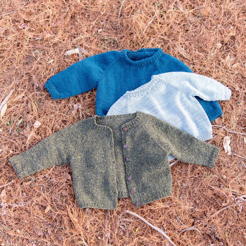 100% Merino Wool Knit Crew Neck Baby Sweater, Handmade, Infant Gender ...