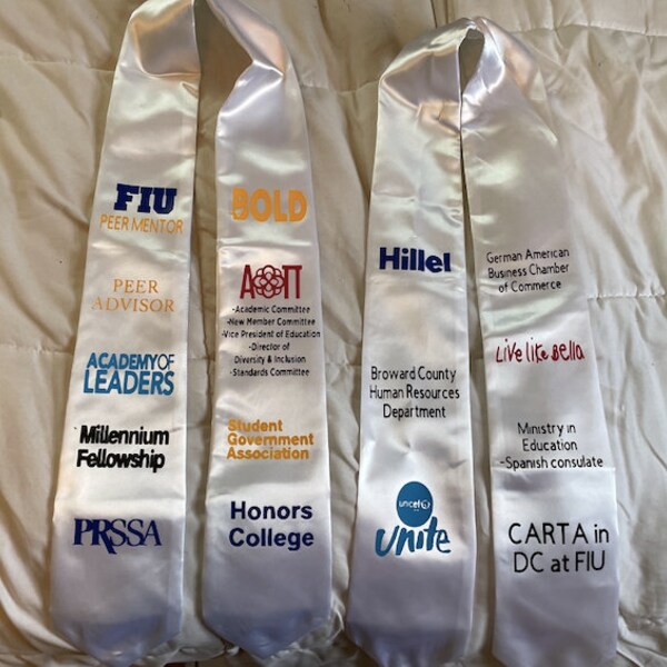 Graduation Stole Blue - Etsy