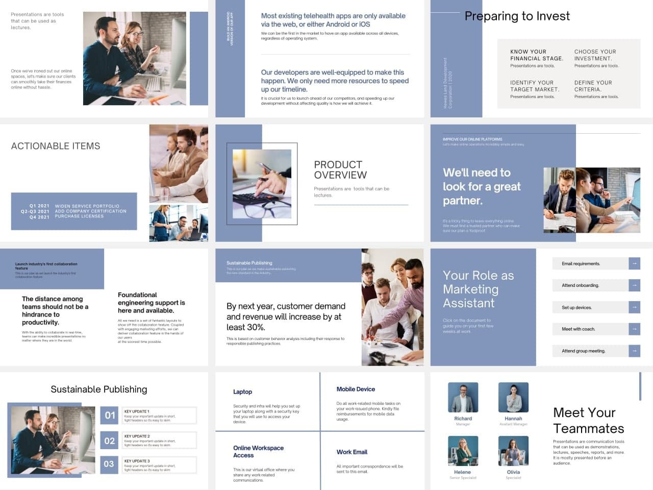Professional Powerpoint Presentation Premium Template. Clean, Modern ...