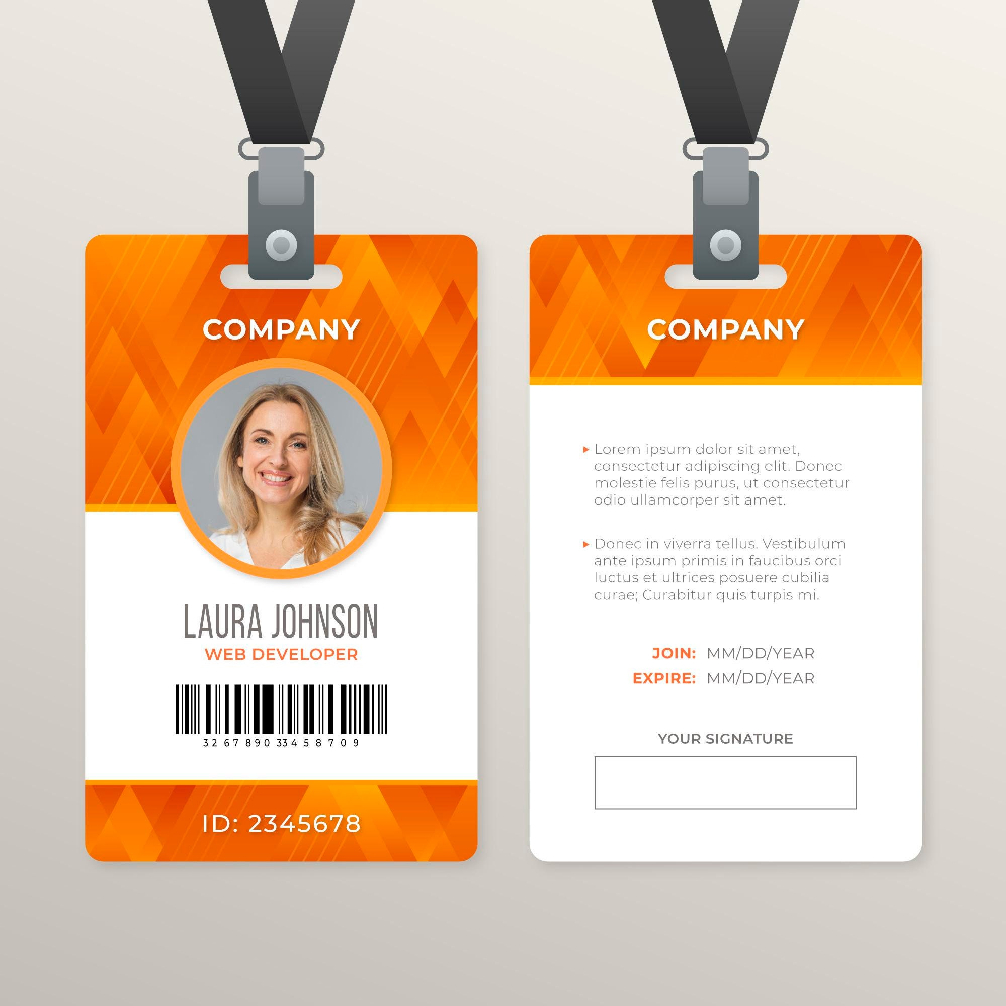 Design Your Own ID Card, Custom ID Badge, Plastic Badge, Customized ...