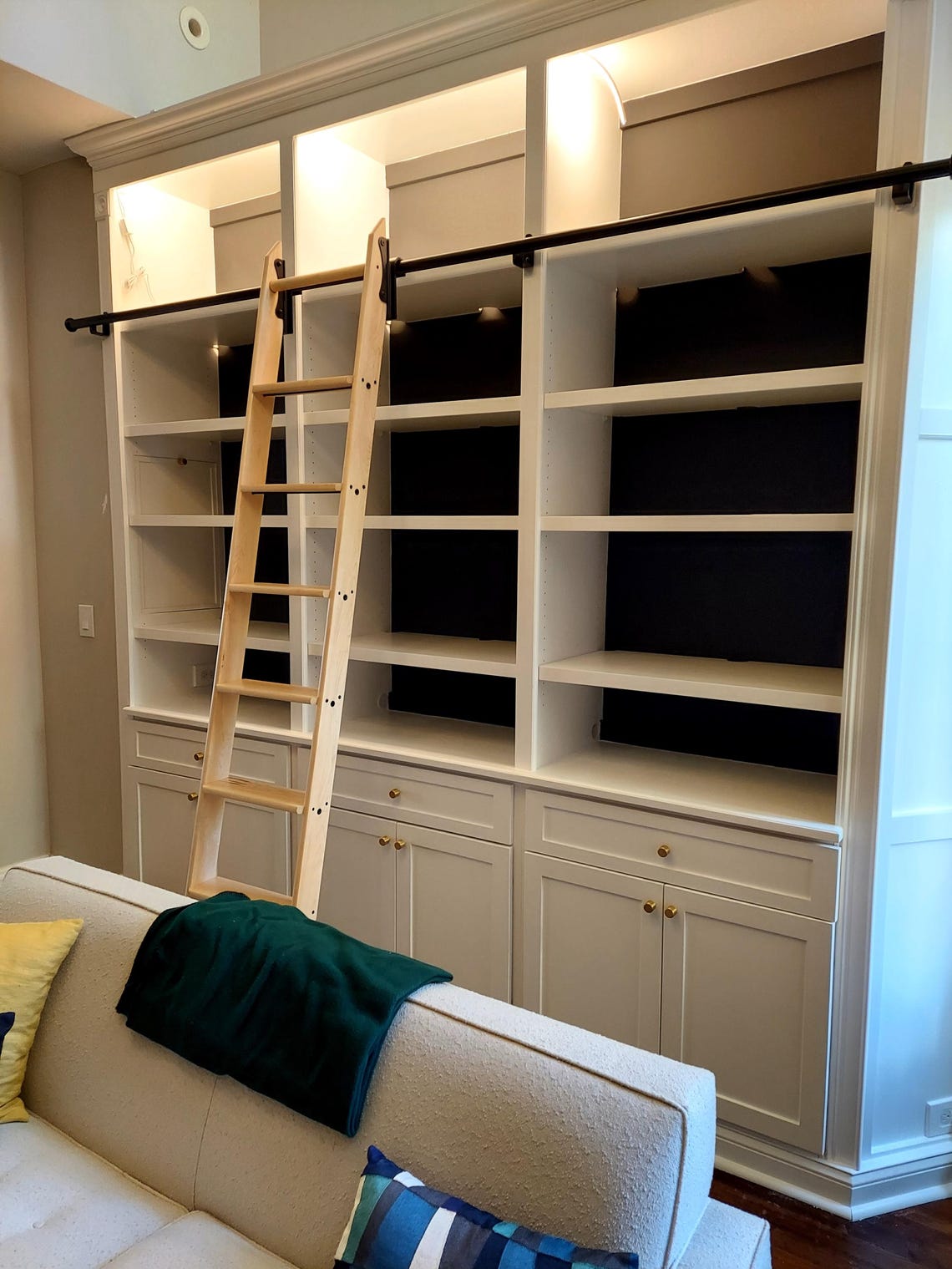 Custom-built Wood Bookcase With Adjustable Shelving & File Drawers - Etsy