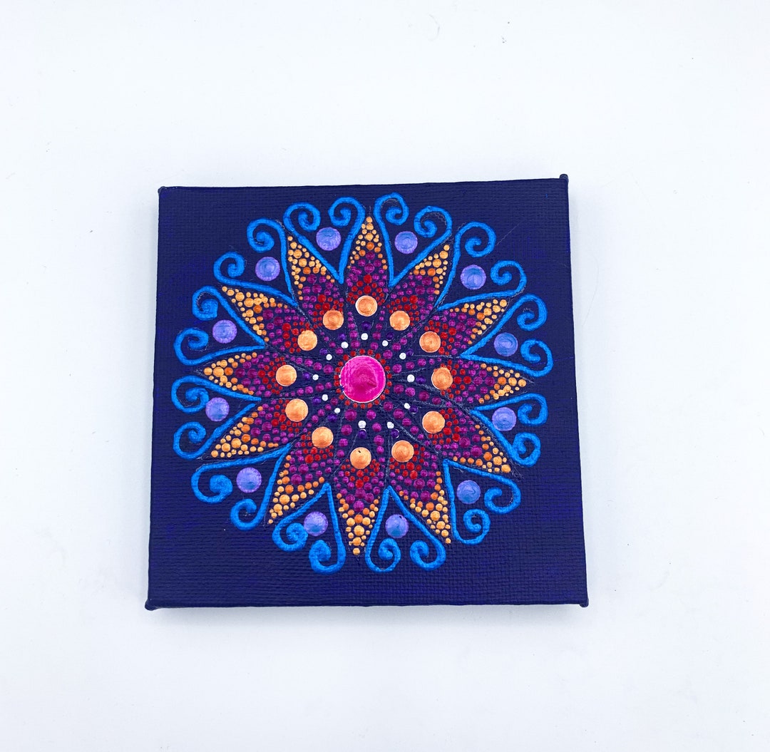 Mini Mandala Painting With Display Easel - Etsy