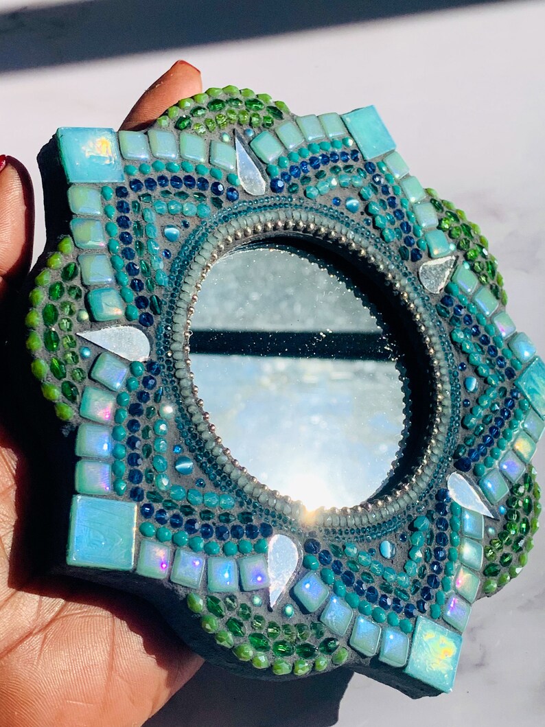 7 Kiwi Blossom Mandala Mosaic Mirror - Etsy