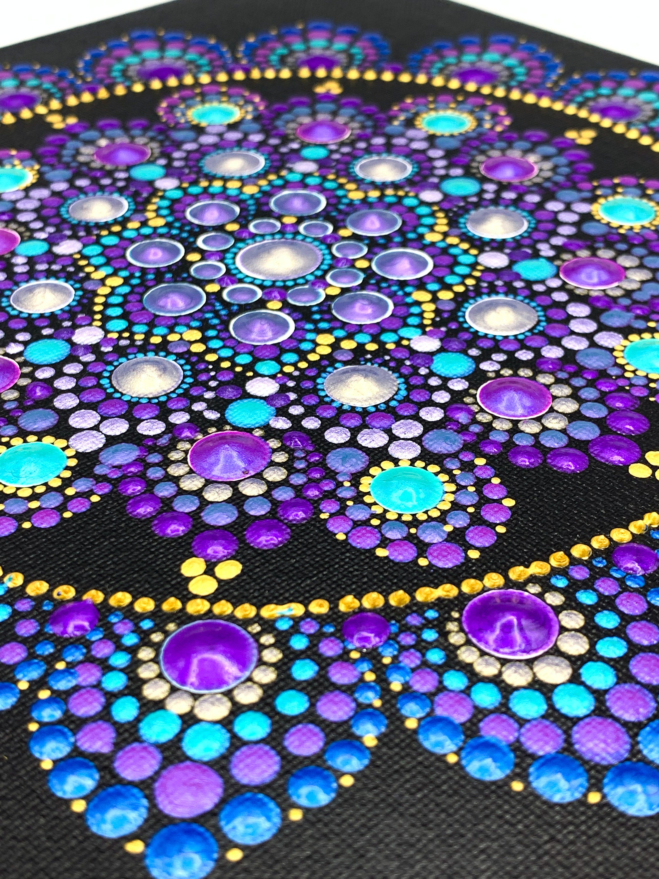 High Frequency Colors Flower Mandala Painting - Etsy