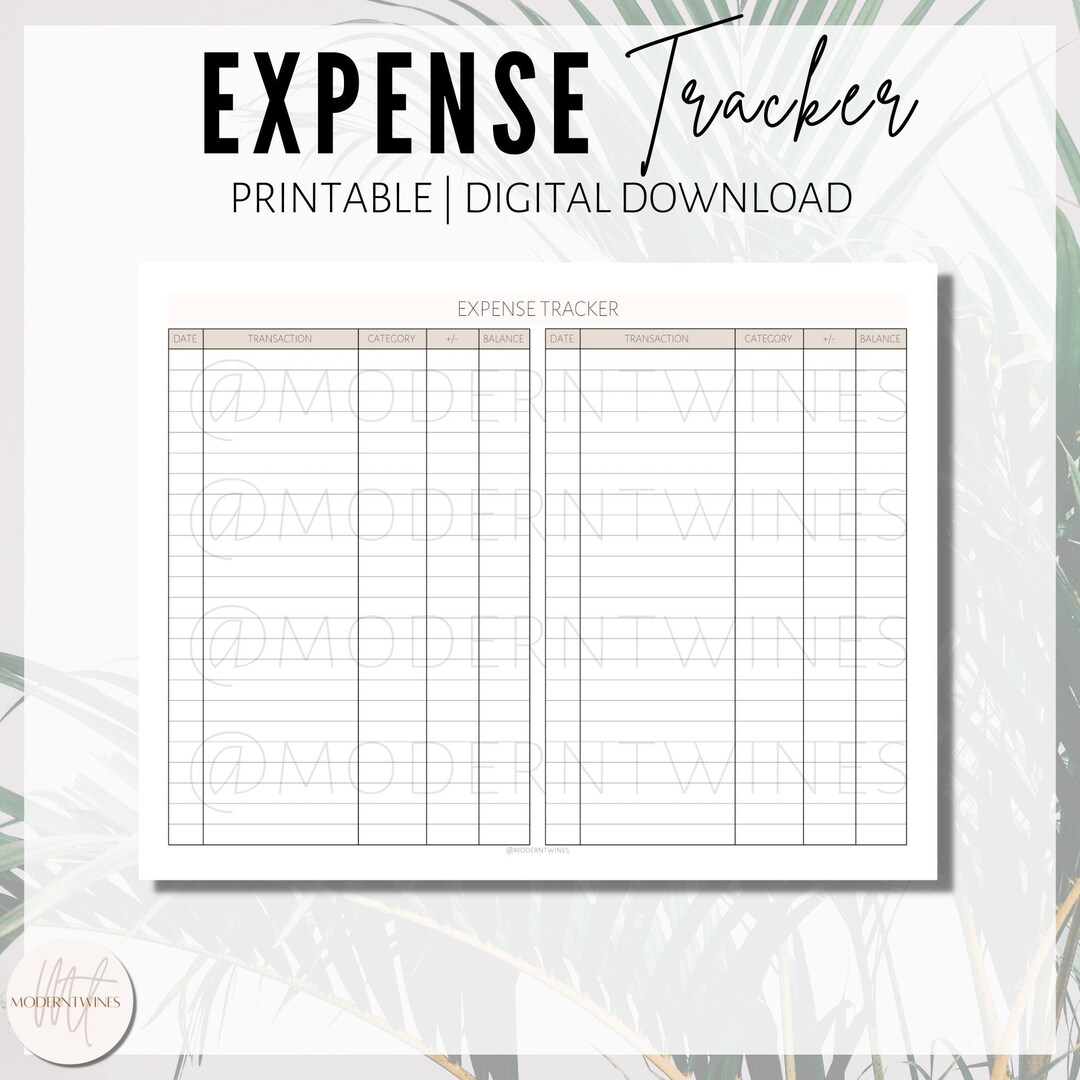 Expense Tracker Printable Expense Sheet Expense and Income - Etsy