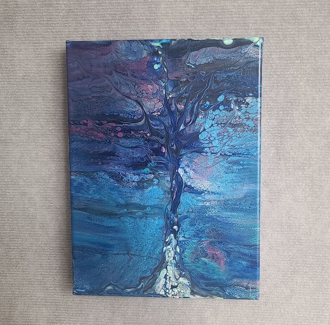 Abstract Tree Painting Acrylic One of a Kind Home Decor - Etsy