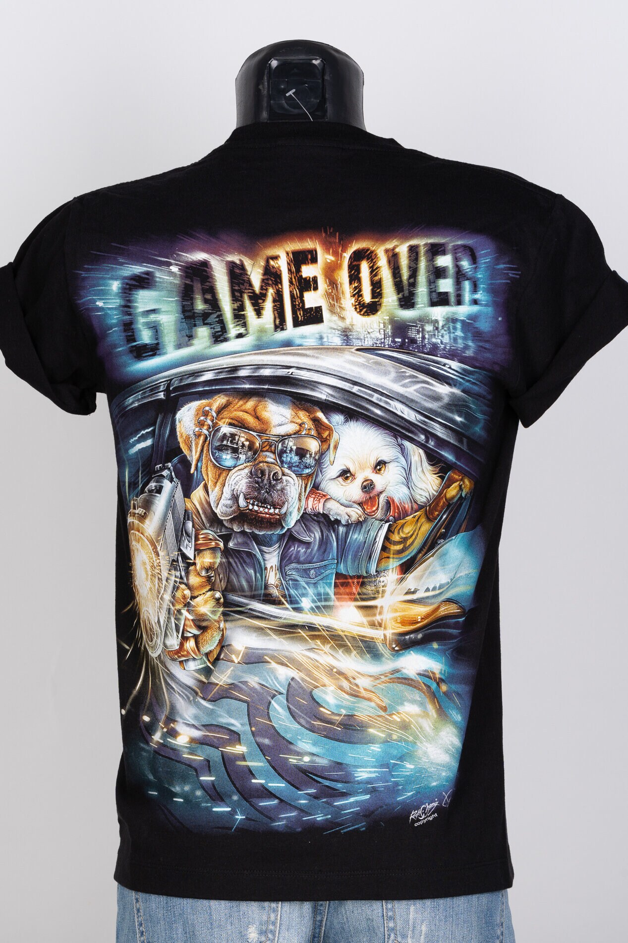 Rock Chang Game Over Tee, Dogs Print, Glow in Dark, Unisex - Etsy