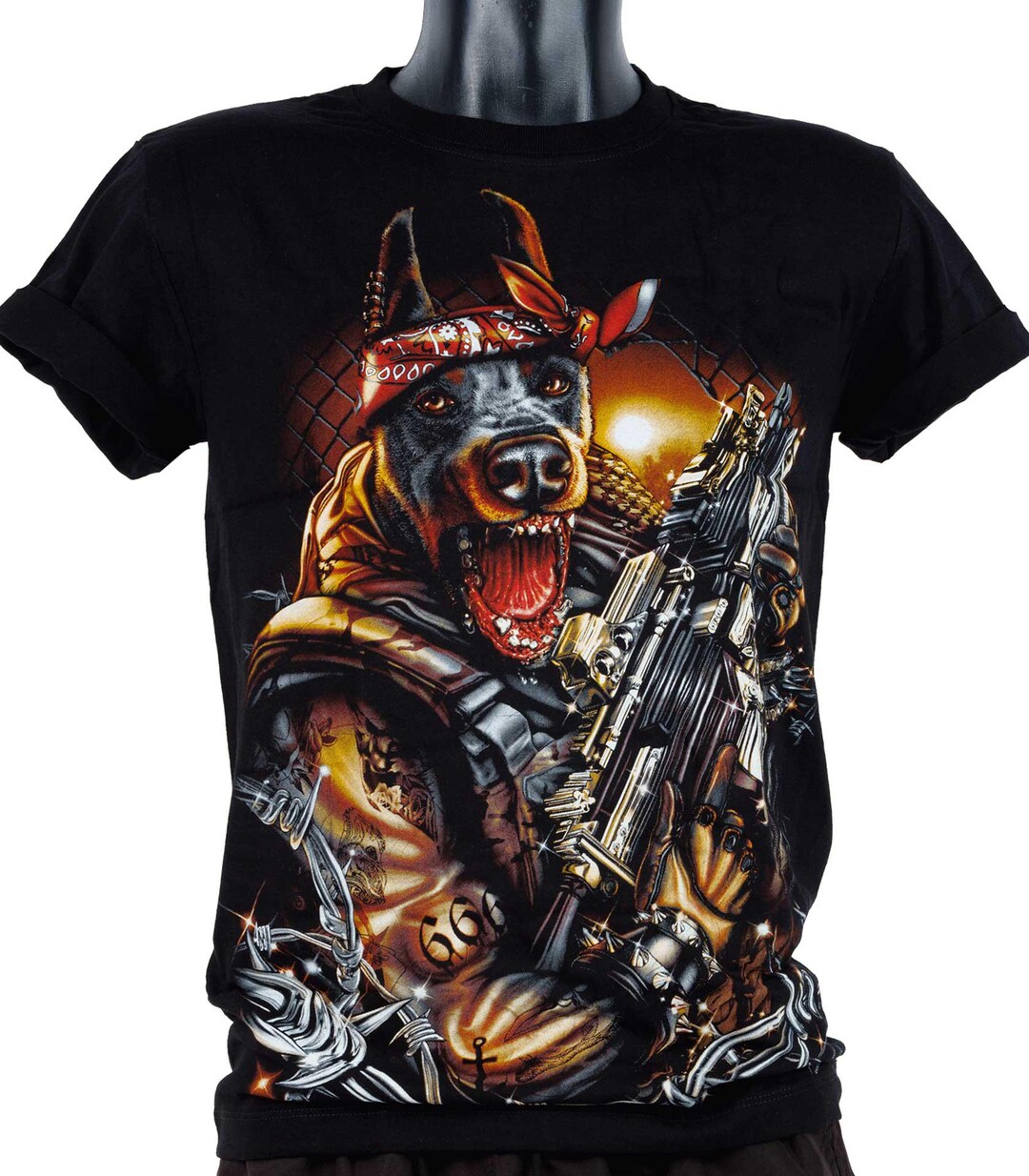 T-shirt Rock Chang Original Mad Warrior Dog GR-832 Glow in the Dark ...