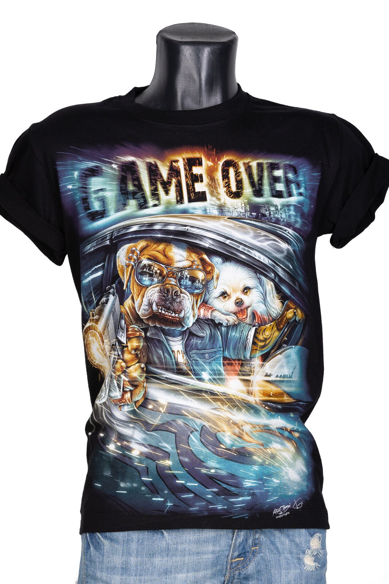 T-shirt Rock Chang Original Cute Game Over GR-700 Glow in the Dark ...