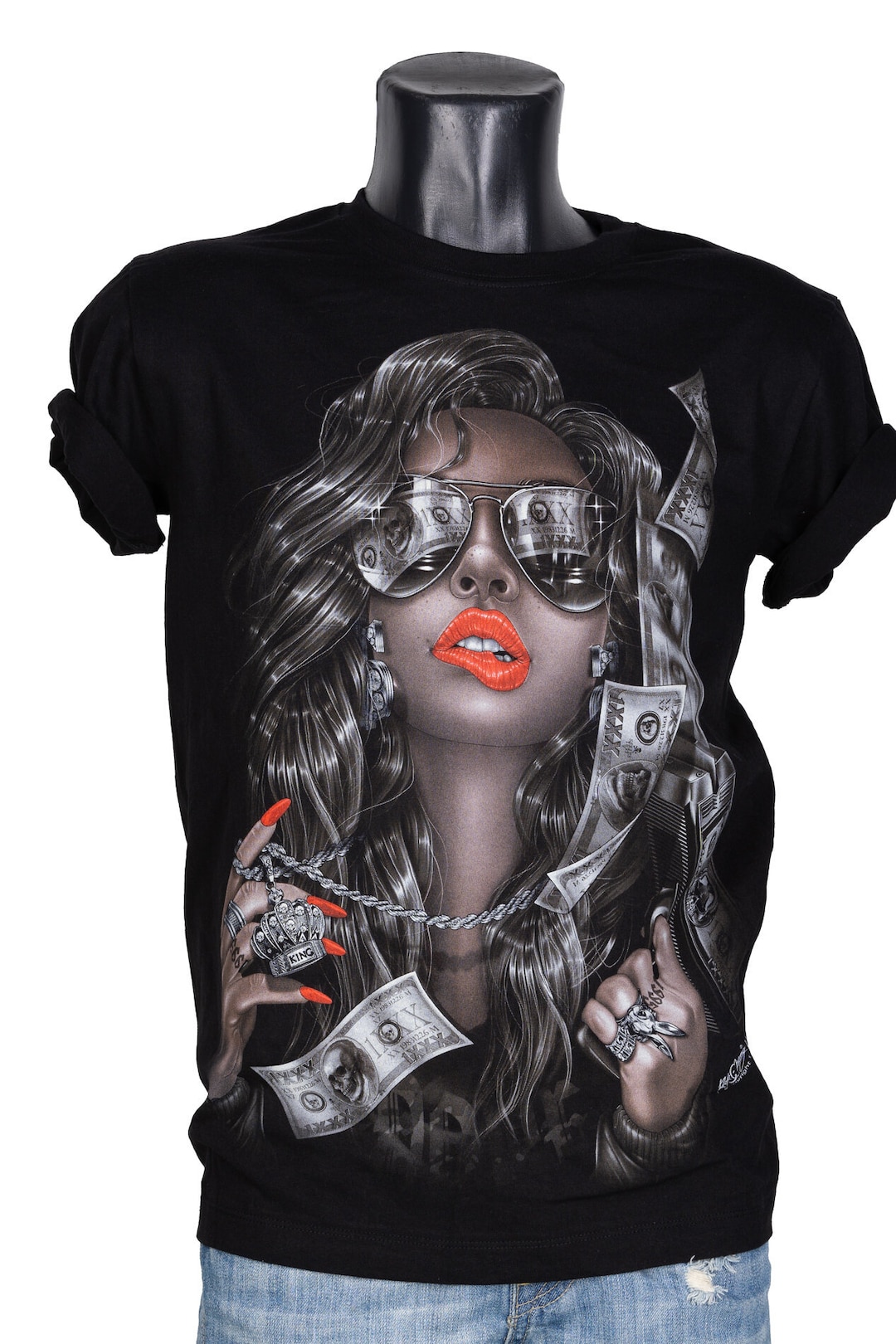 Rock Chang Sexy Red Lips T-shirt, Glow in the Dark Print - Etsy