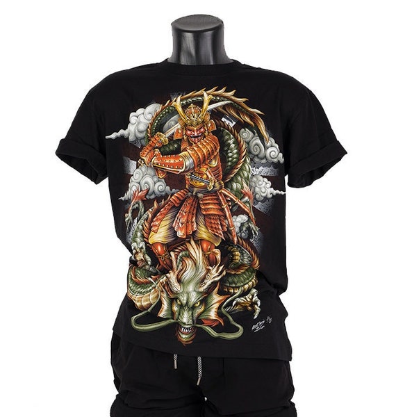 T-shirt HD Rock Chang Original the Samurai and the Dragon Glow - Etsy
