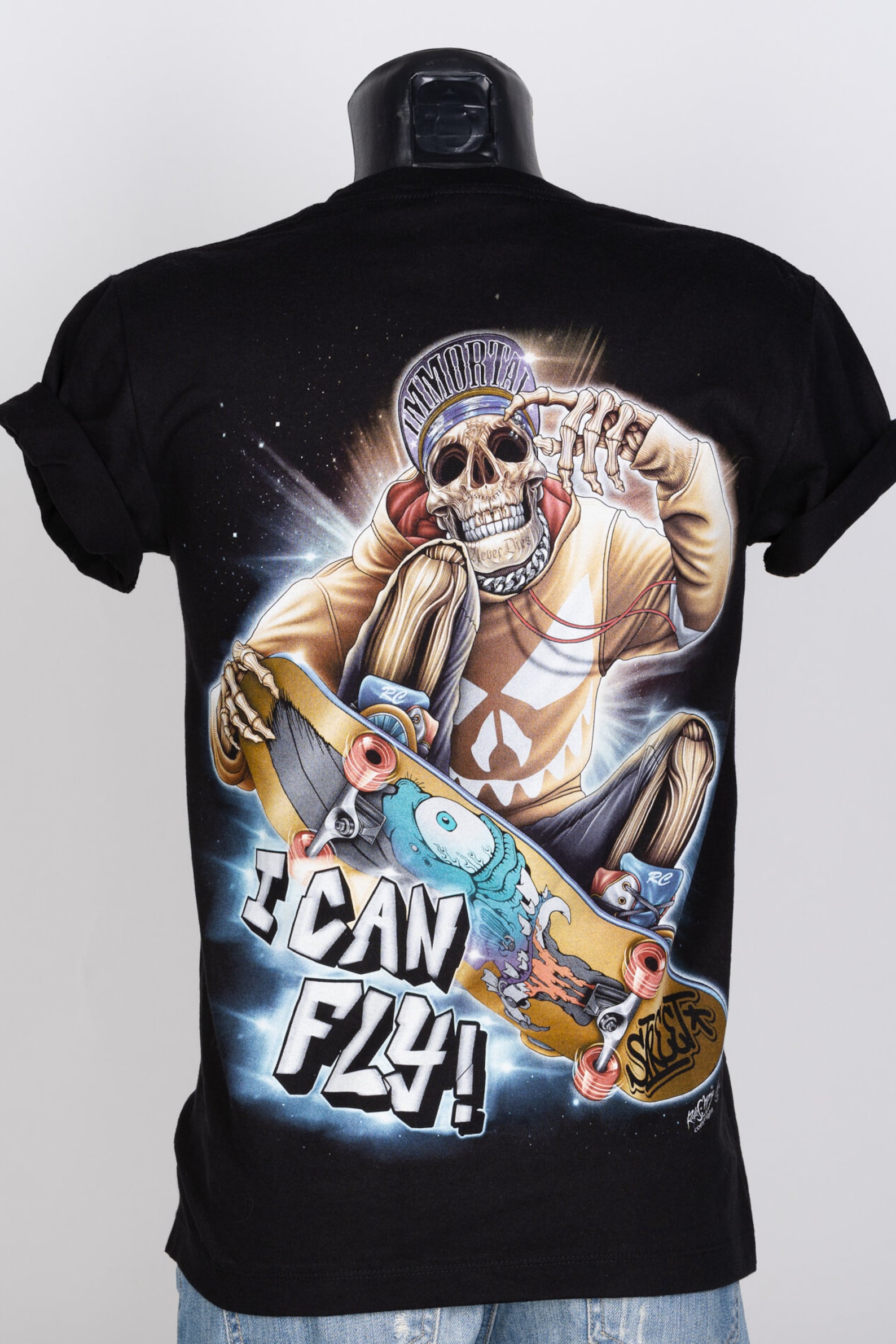 T-Shirt 3D Rock Chang Original I Can Fly Skater Hip Hop Glow in the ...