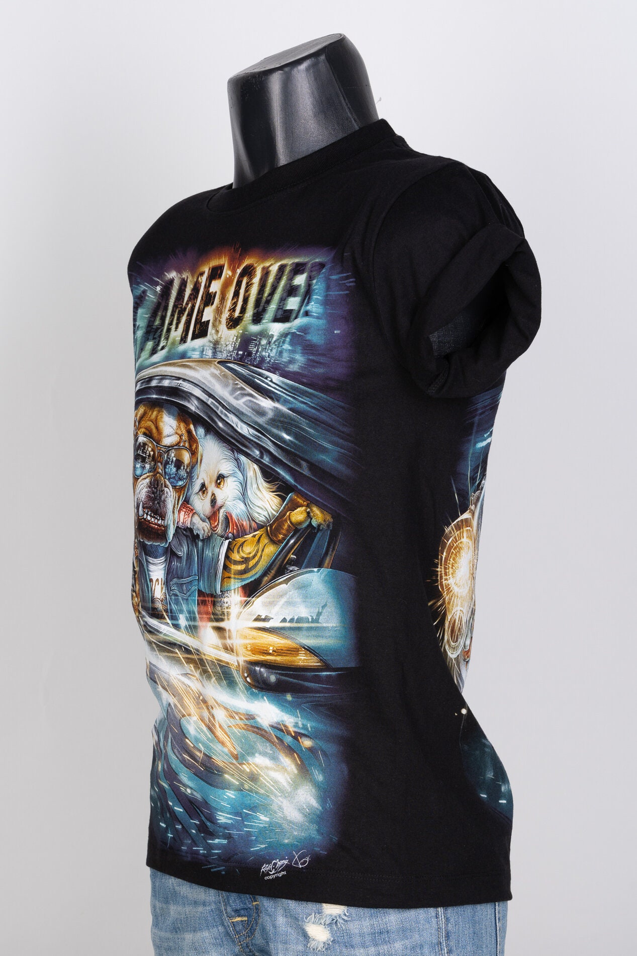 T-shirt Rock Chang Original Cute Game Over GR-700 Glow in the - Etsy