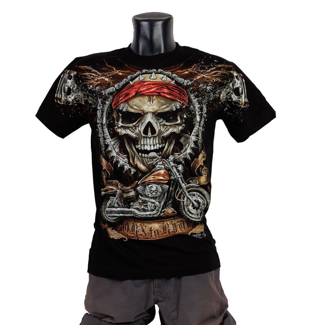 T-shirt FHD Original Rock Chang Born to Ride Glow in the Dark Front and ...