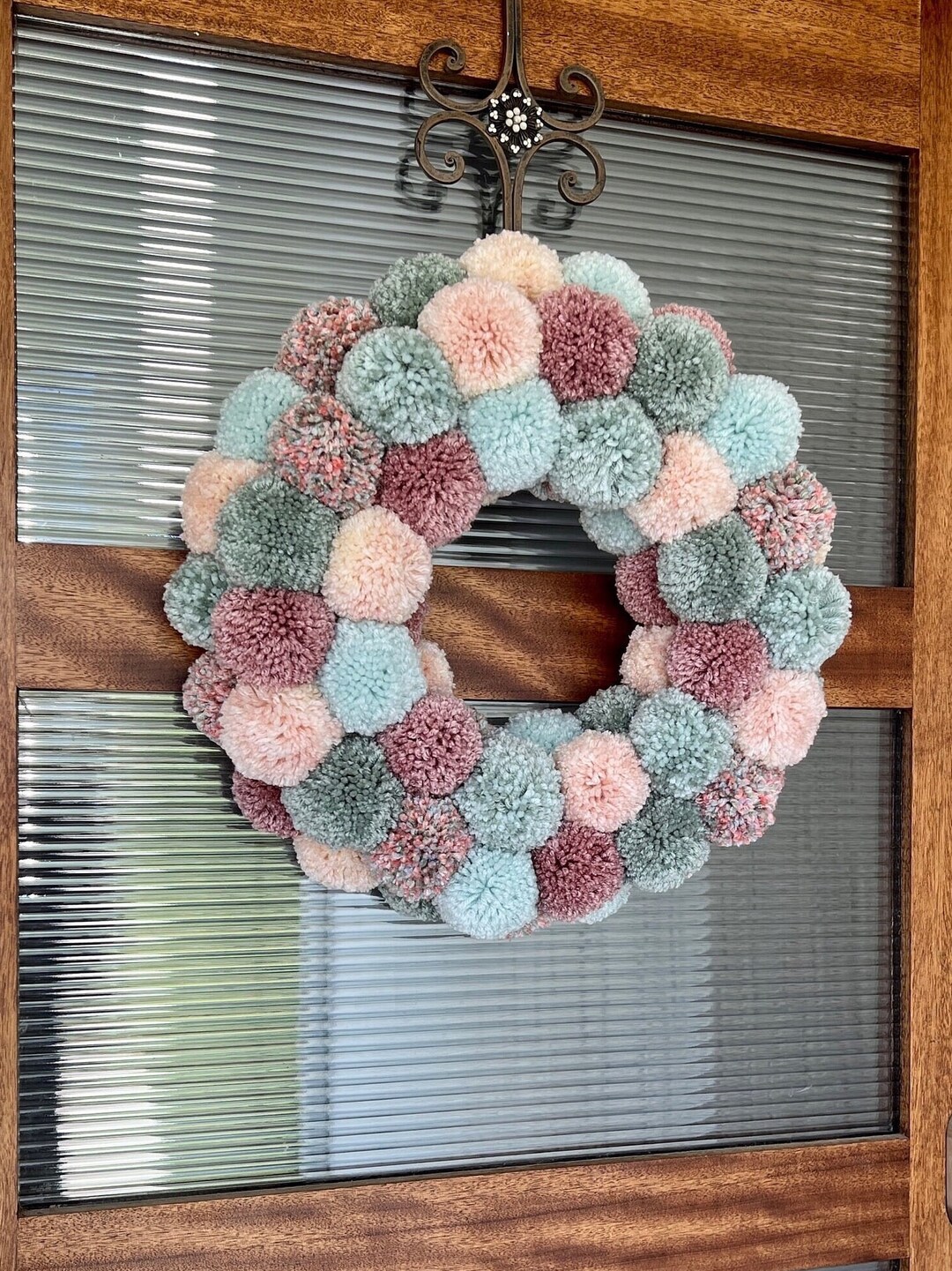 Custom Pom Pom Wreath - Etsy