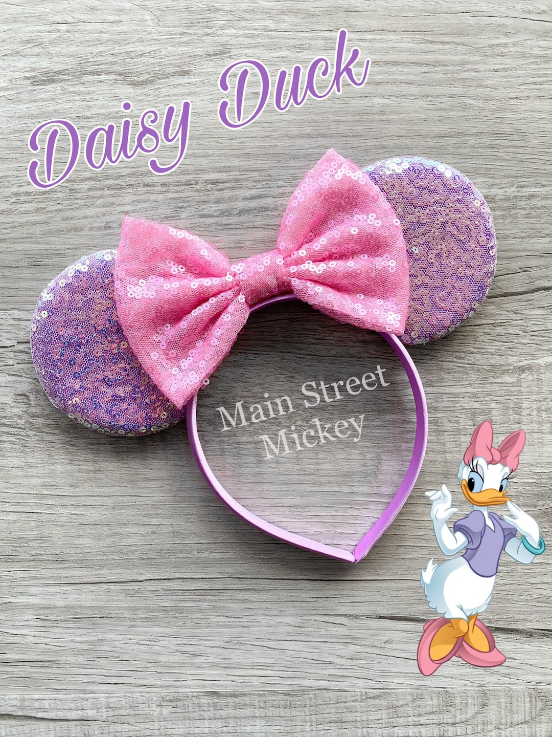 Minnie Mouse Daisy Duck Ears, Disney Ears for Adults and Kids, Minnie ...