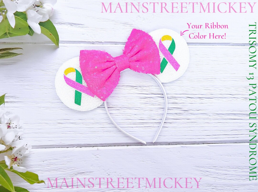 Minnie Mouse Awareness Ears, Mouse Ear for Adults and Kids, Minnie ...