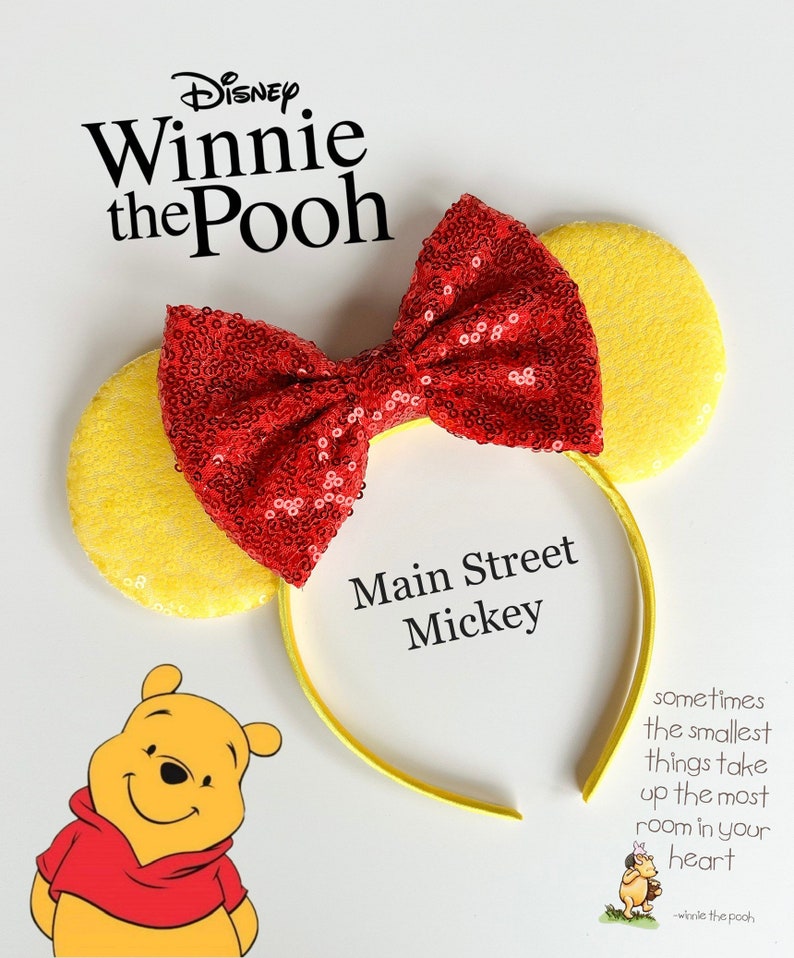 Minnie Mouse Winnie Pooh Ears Disney Ears for Adults and - Etsy