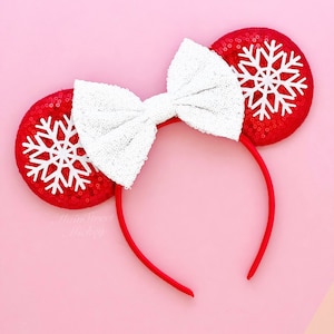 Minnie Mouse Snowflake Ears All Ages, Disney Ears for Adults and Kids ...
