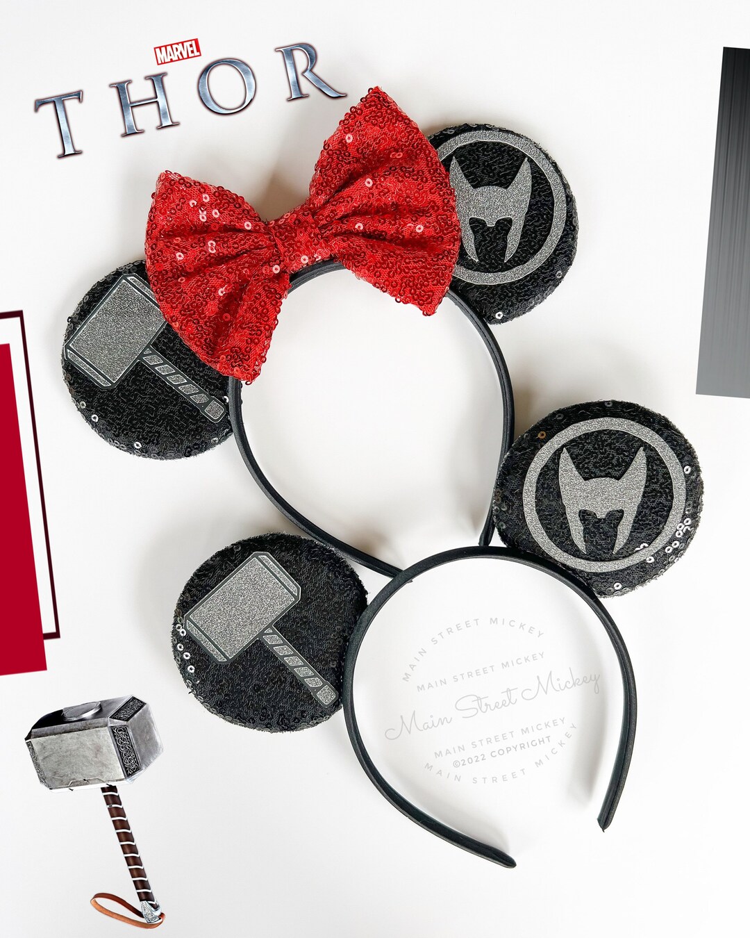 Minnie Mouse Thor Ears, Thor Marvel Mickey Ear, Disney Marvel Ear ...