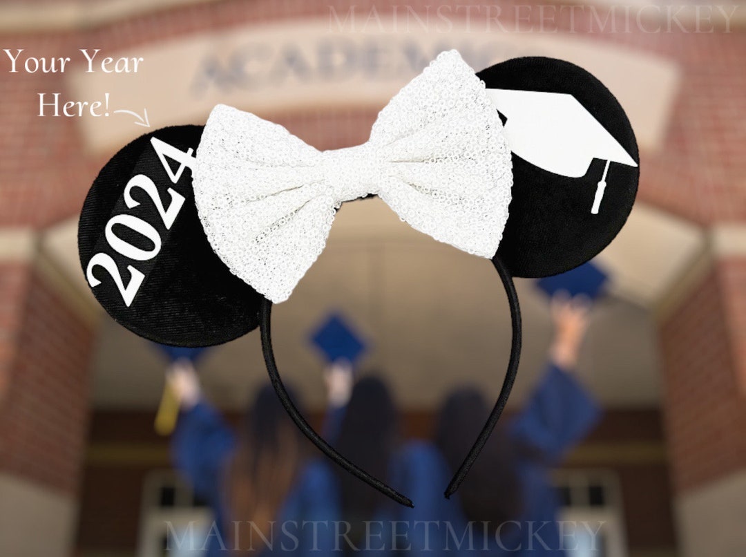 Minnie Mouse Graduation Ears, Disney Ears for Adults, Minnie Ears, Grad ...