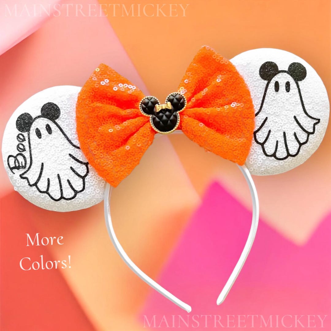 Minnie Mouse Ghost Ears, Disney Ears for Adults and Kids, Halloween ...