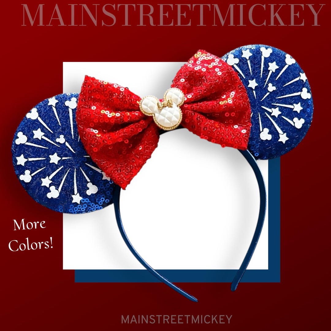 Minnie Mouse 4th of July Ear, Fireworks Mouse Ear, Mickey Ear ...