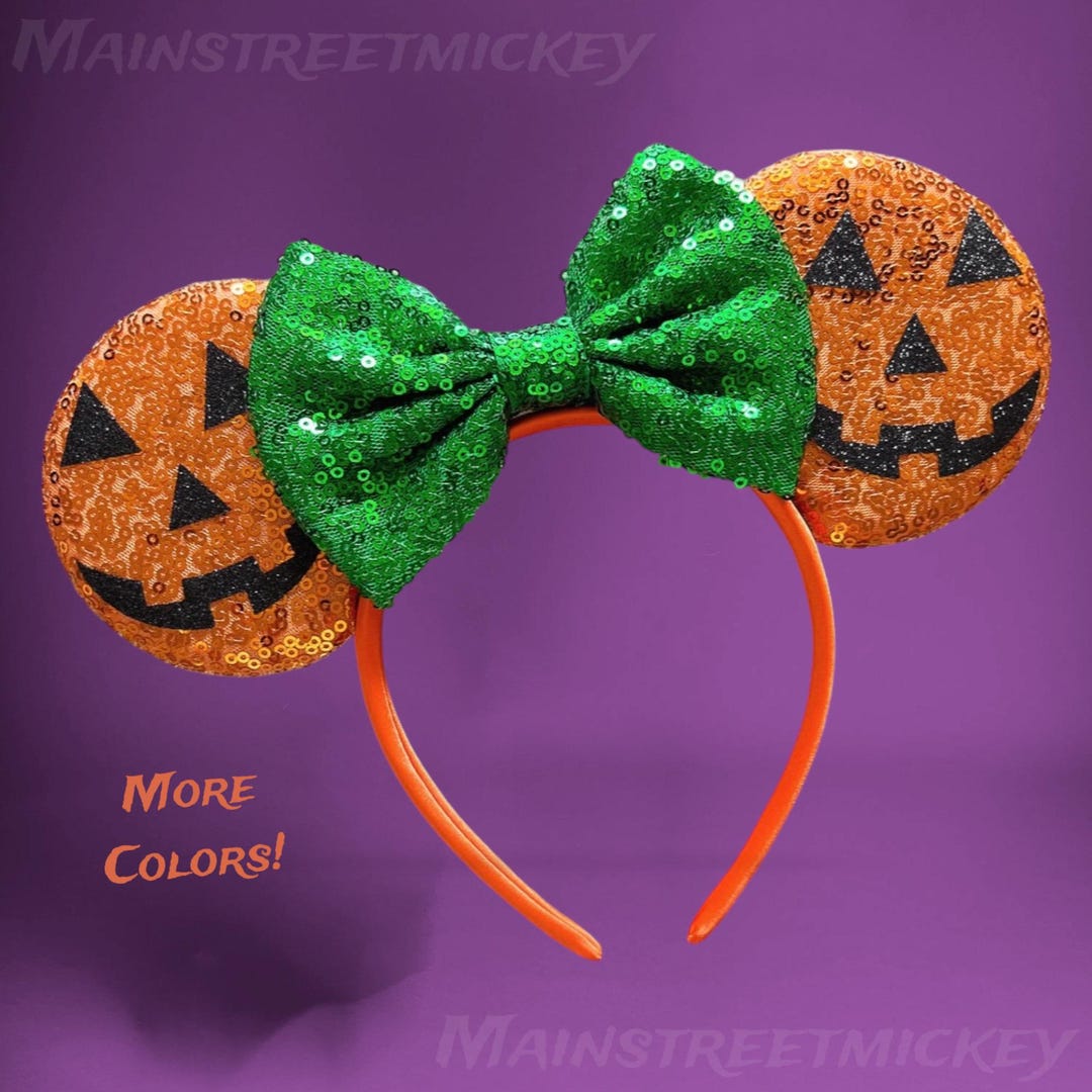 Minnie Mouse Pumpkin Ears, Disney Ears for Adults and Kids, Halloween ...