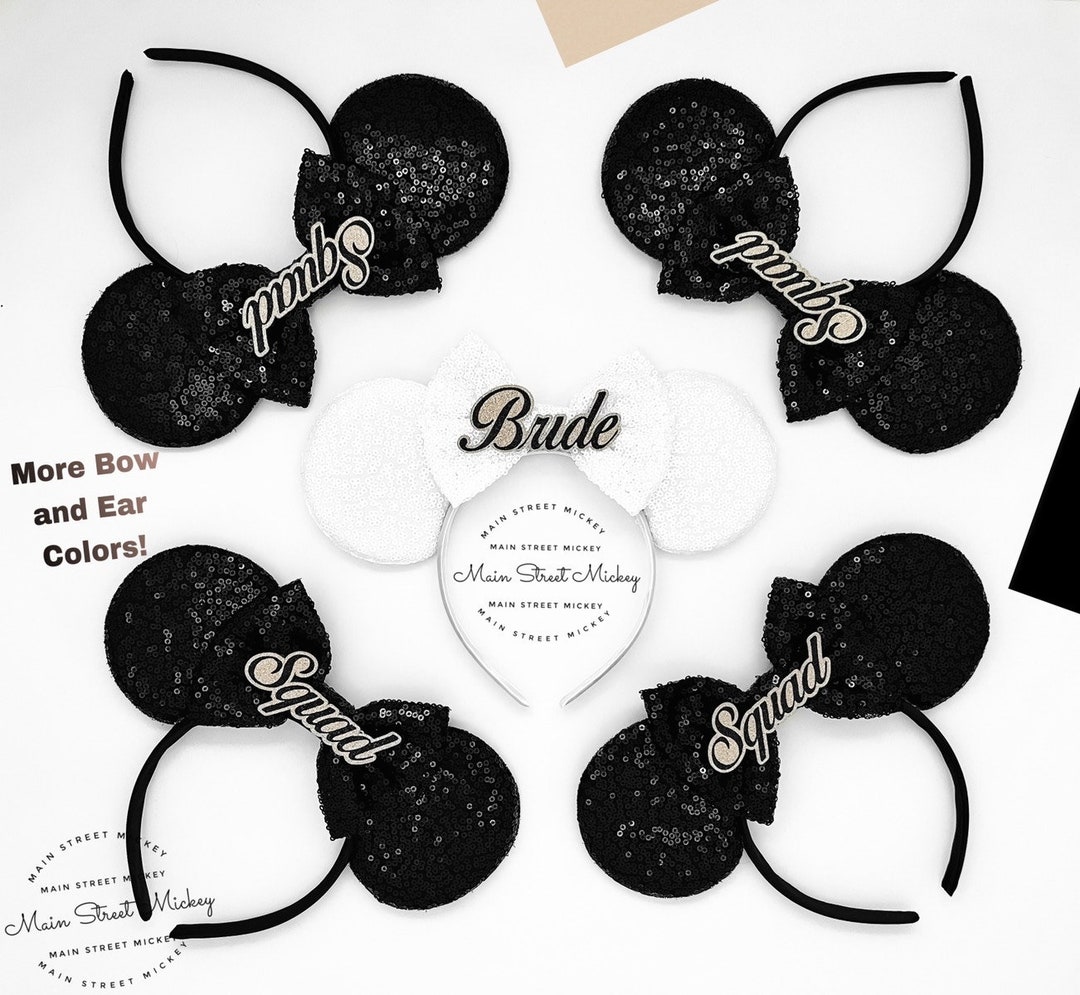 Minnie Mouse Ears, Wedding Ears for Adults and Kids, Bride Minnie Mouse ...