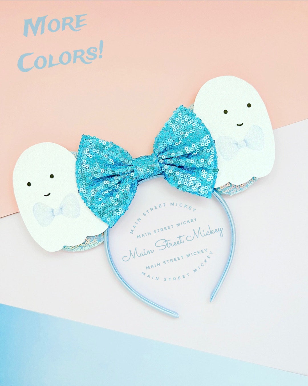 Minnie Mouse Ghost Ears, Mickey Ear, Disney Ear, Disneyland Ear ...