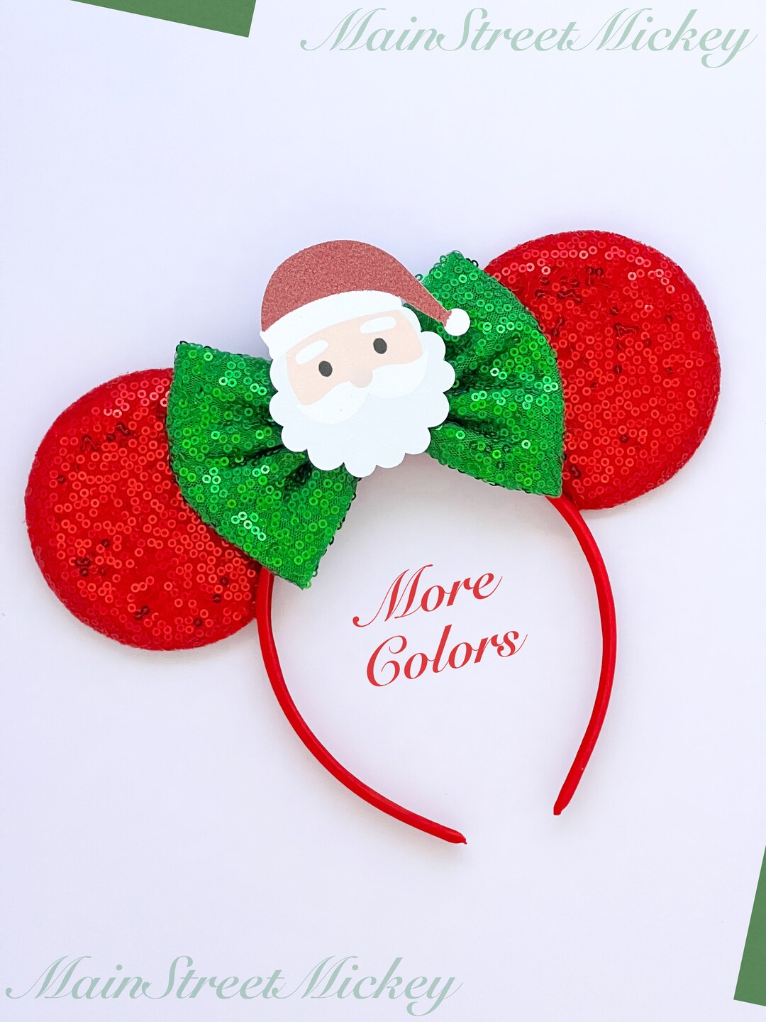 Minnie Mouse Santa Claus Ears All Ages, Disney Ears for Adults and Kids ...