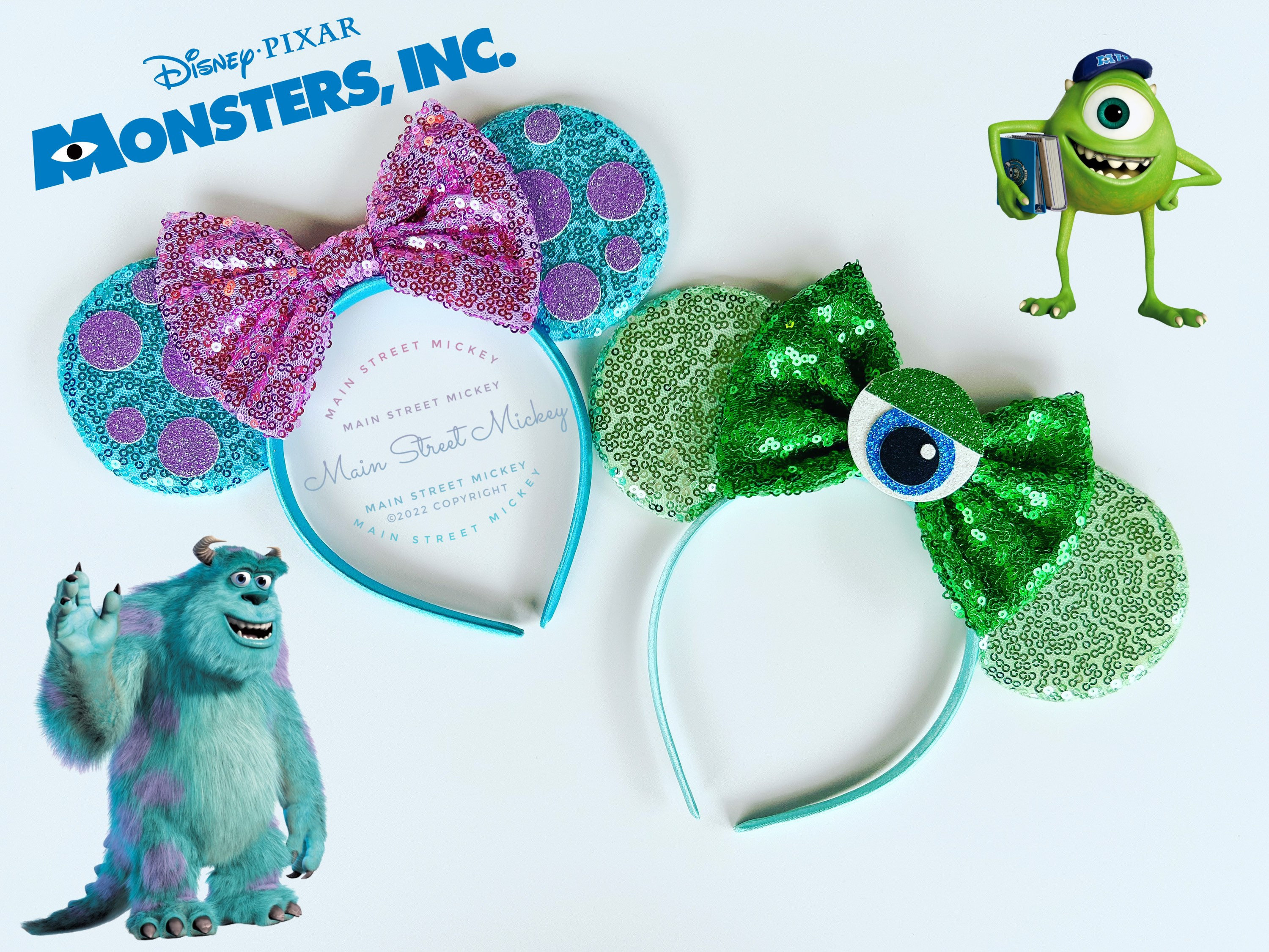 Minnie Mouse Monters Ears, Mike Mickey Ear, Disney Toy Story ...