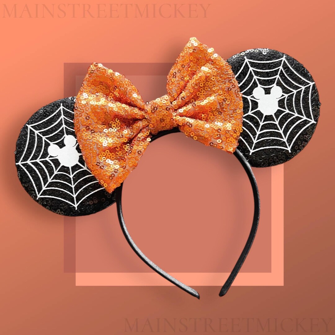 Minnie Mouse Spider Web Ear, Halloween Mouse Ear, Mickey Ear ...