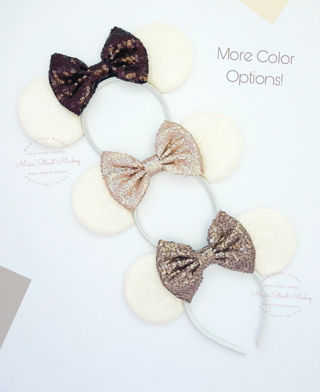 Minnie Mouse Ears, Disney Ears for Adults and Kids, Bride Minnie Mouse ...