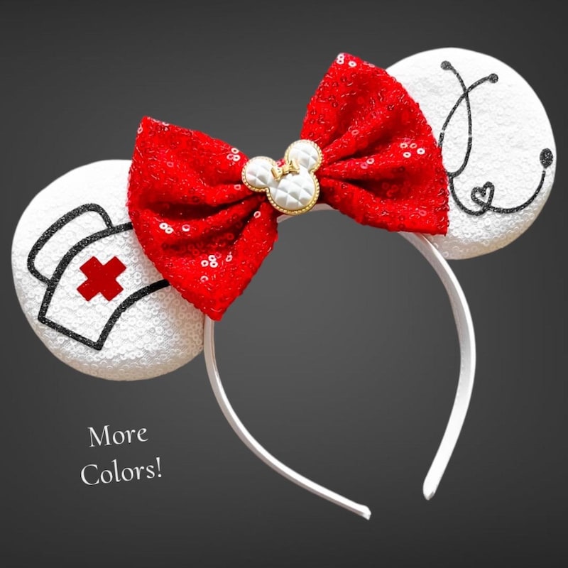 Nurse Minnie Ears - Etsy