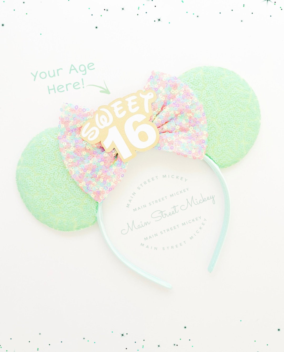 Minnie Mouse Sweet 16 Ear, Birthday Ears for Adults and Kids, Mouse ...