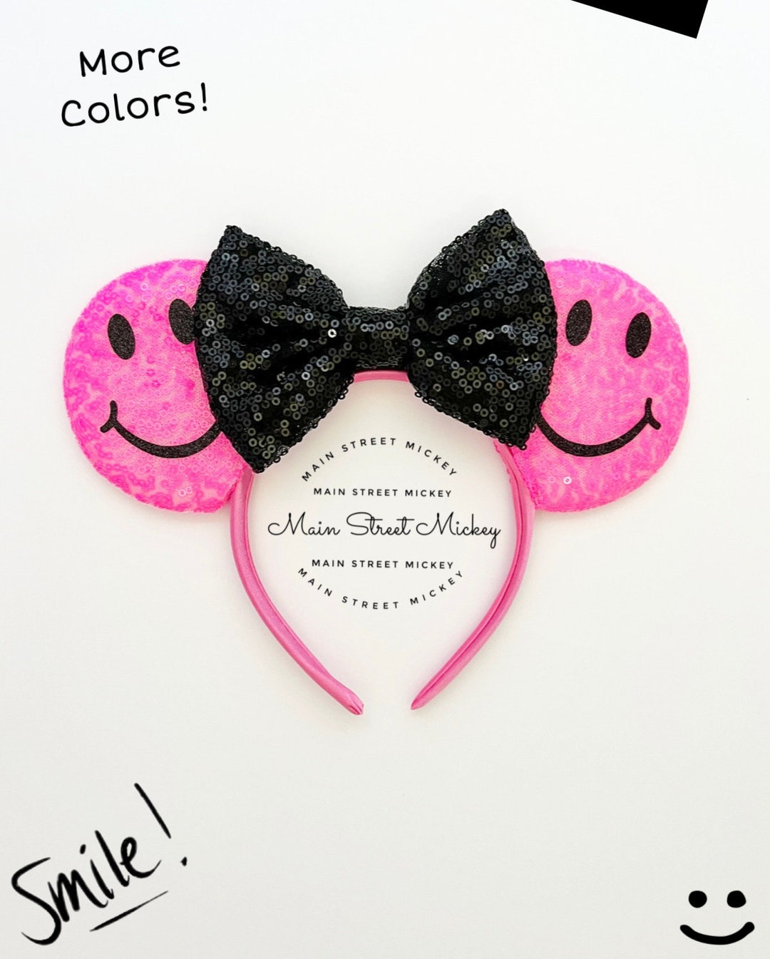 Minnie Mouse Smile Ears, Disney Ears for Adults and Kids, Happy Mouse ...