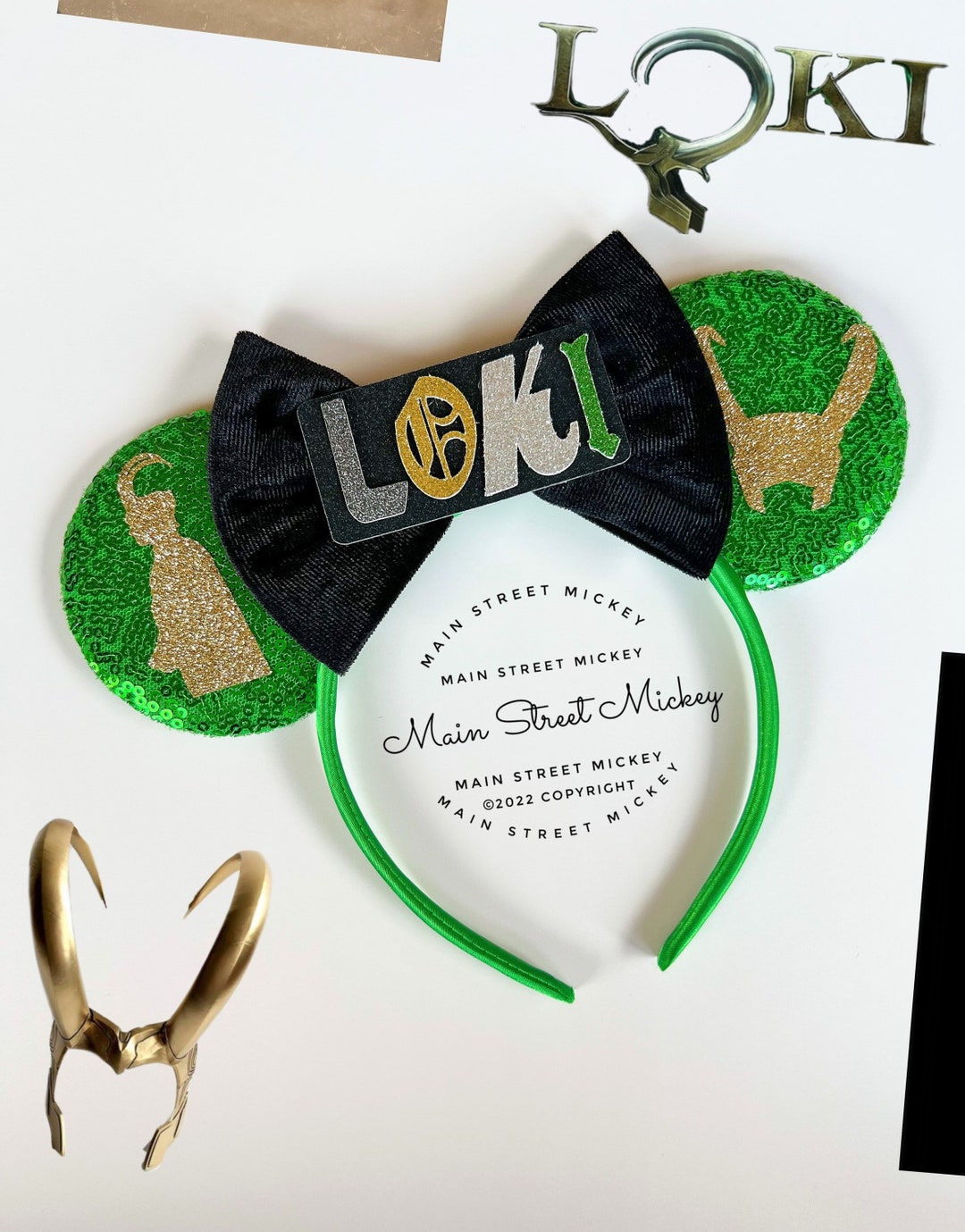 Minnie Mouse Loki Ears, Loki Thor Mickey Ear, Disney Marvel Ear ...