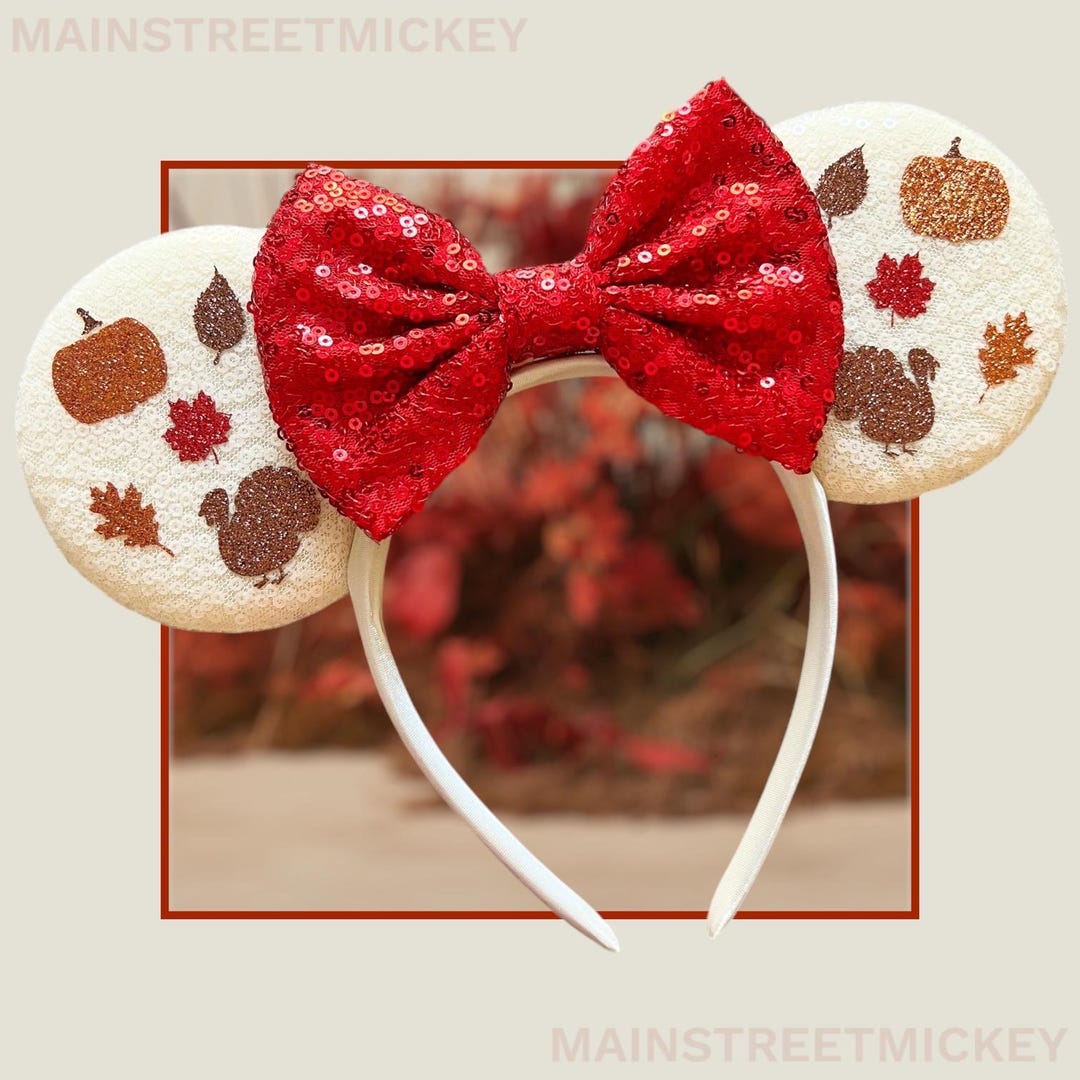 Minnie Mouse Fall Ear, Thanksgiving Mouse Ear, Mickey Ear, Disneyland ...
