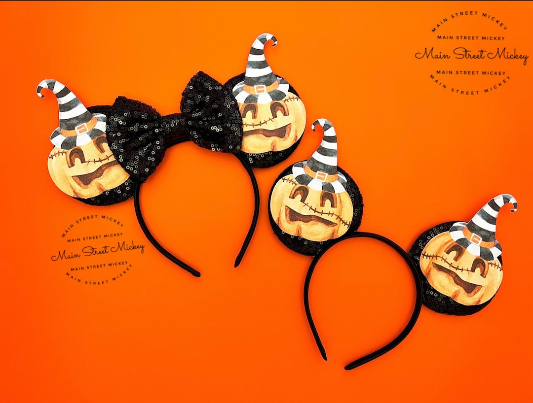 Minnie Mouse Pumpkin Ears, Mickey Ear, Disney Ear, Disneyland Ear ...