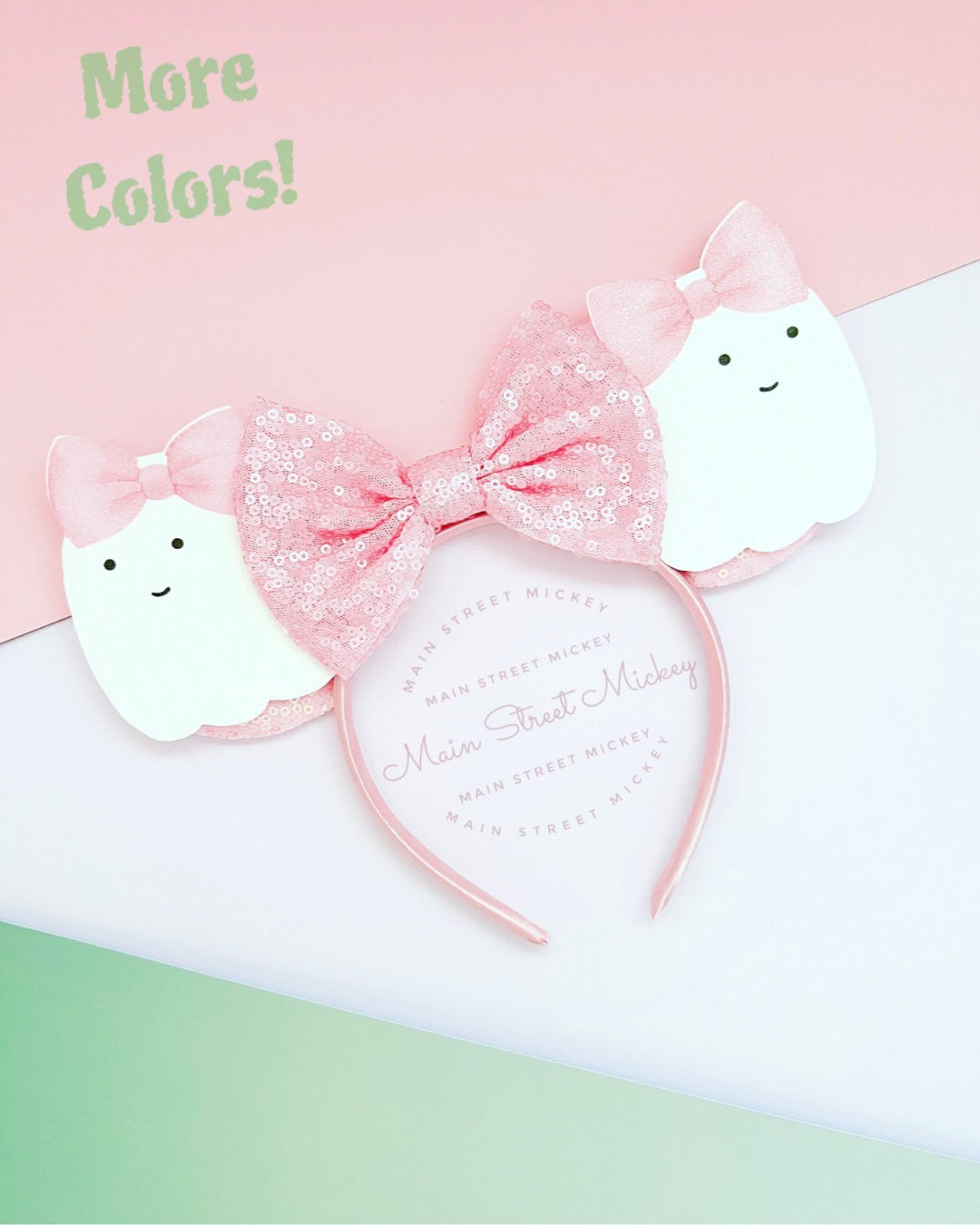 Minnie Mouse Ghost Ears, Mickey Ear, Disney Ear, Disneyland Ear ...